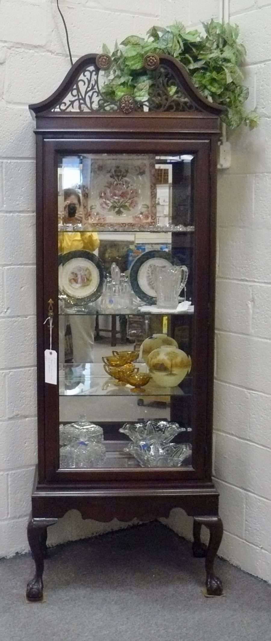 A Wall Regulator (Beautiful!), A Sweet Steiff Bear and Queen Anne Curio ...